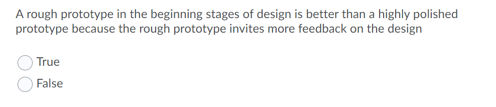Solved A rough prototype in the beginning stages of design | Chegg.com