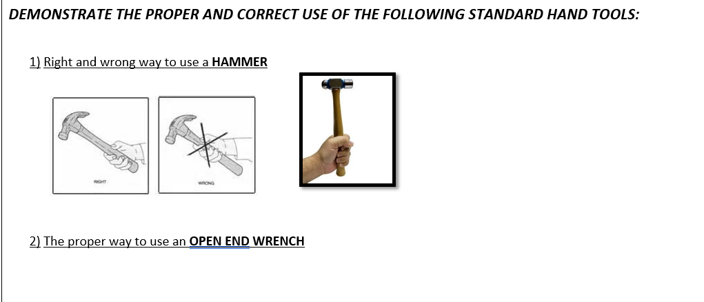 Solved DEMONSTRATE THE PROPER AND CORRECT USE OF THE | Chegg.com