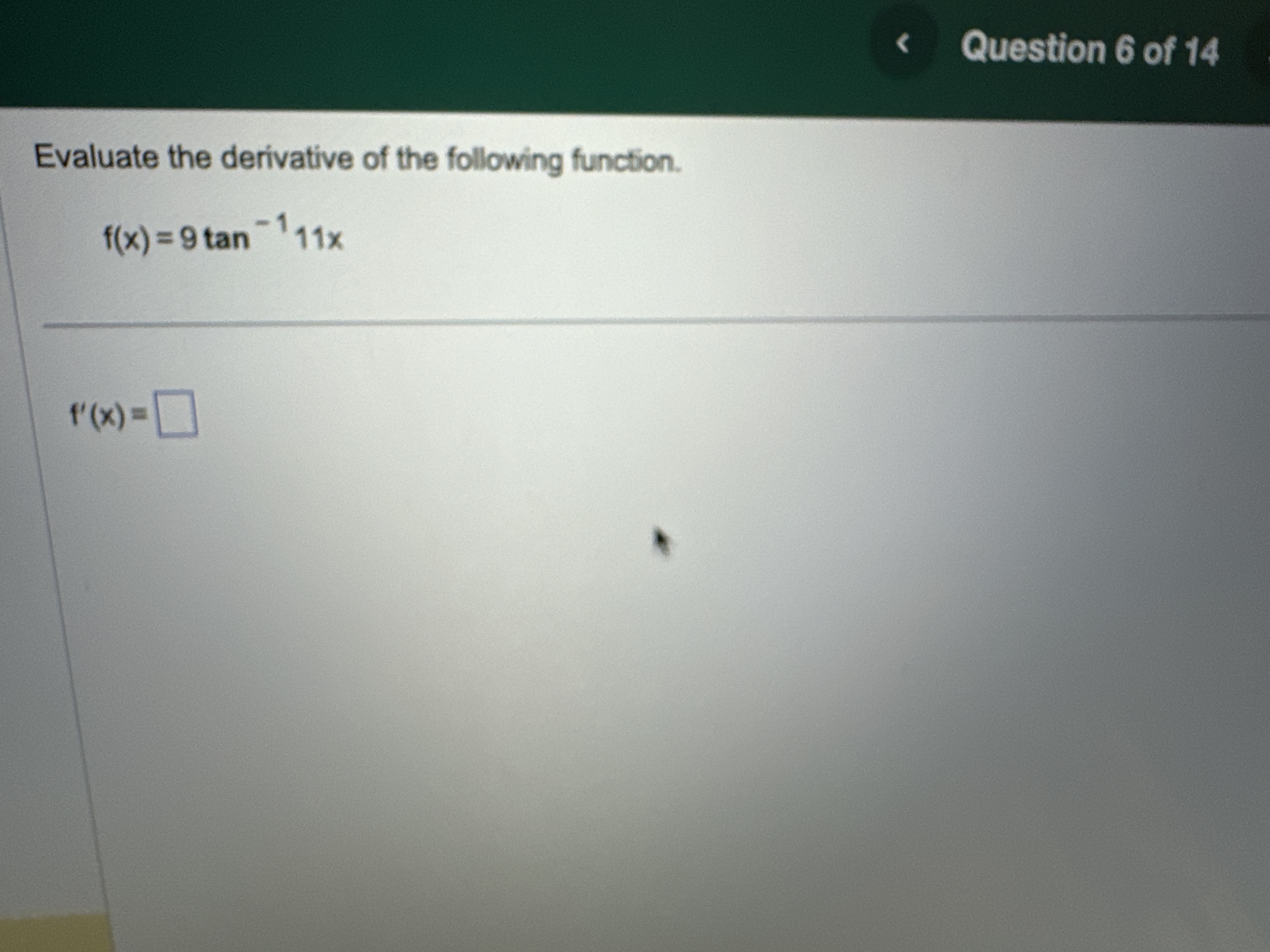Solved Evaluate the derivative of the following | Chegg.com