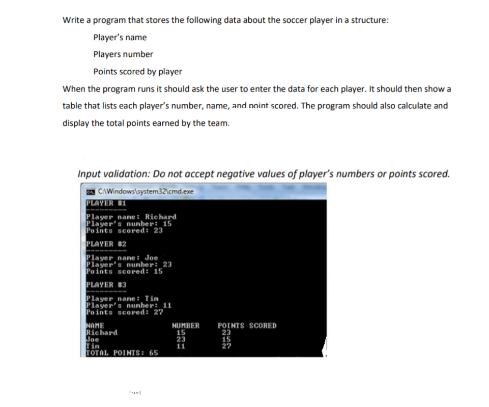 Solved Write A Program That Stores The Following Data About