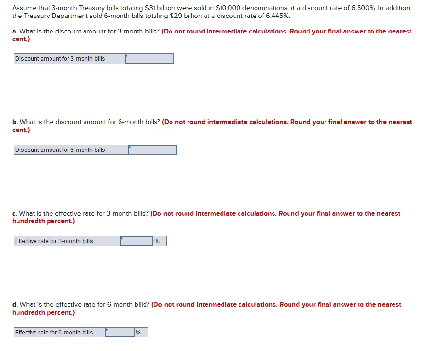 Solved Assume that 3-month Treasury bills totaling $31 | Chegg.com