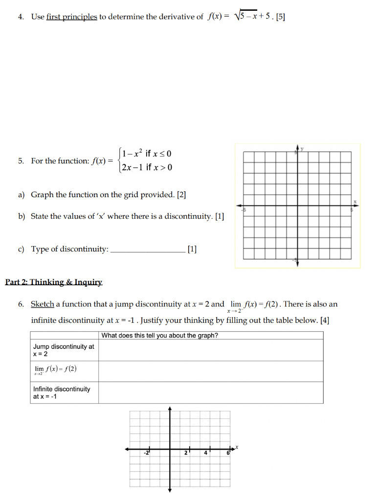 Solved Part 1: Knowledge & Understanding 6 + 5+ 4+ 1. | Chegg.com