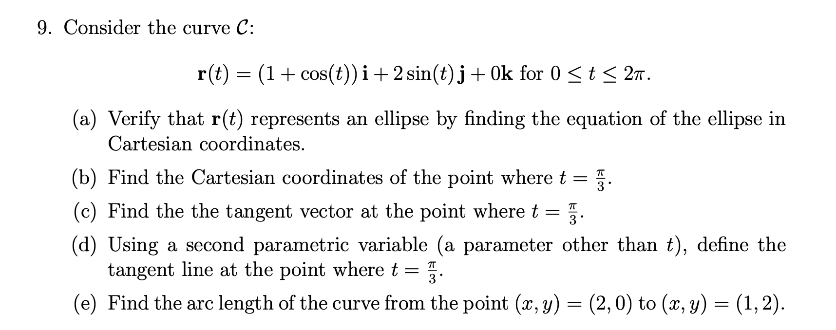 Solved This is a question about tangents to parametric | Chegg.com