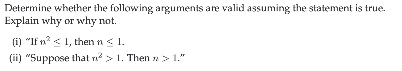 Solved Let N Be A Real Number. Consider The Following 