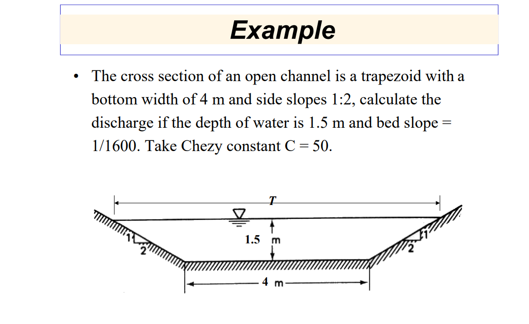 Solved The cross section of an open channel is a trapezoid | Chegg.com