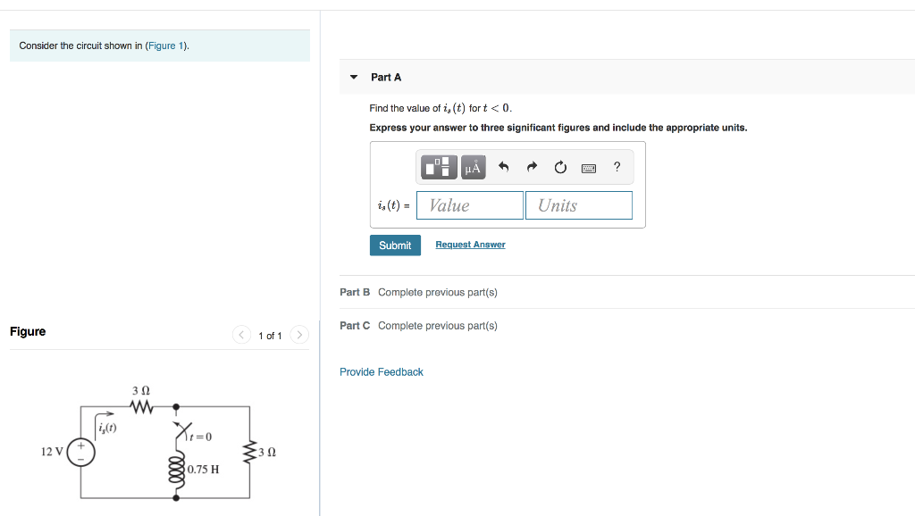 Solved Consider the circuit shown in (Figure 1). Part A Find | Chegg.com