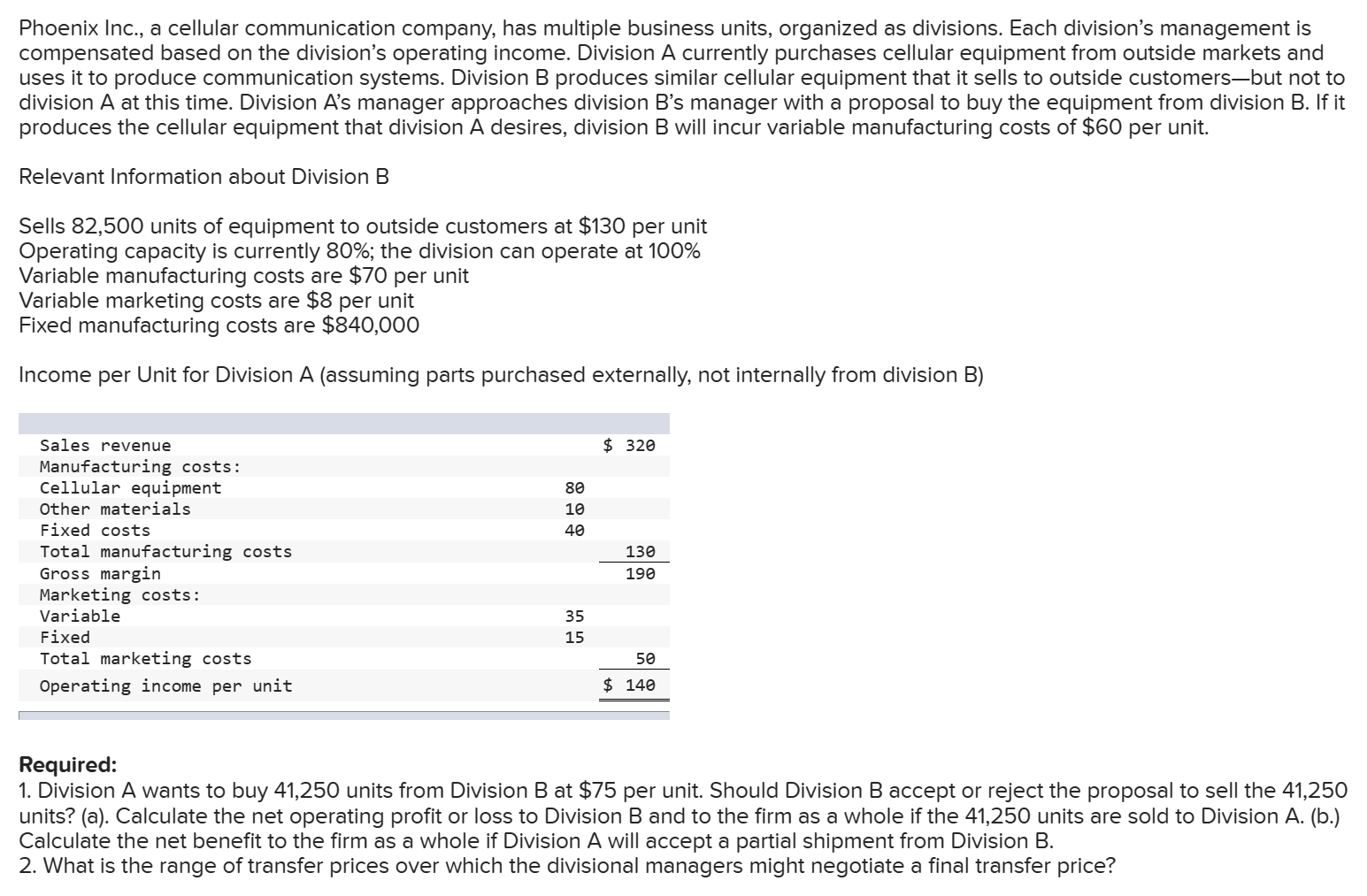 Solved Phoenix Inc., a cellular communication company, has | Chegg.com