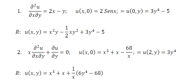 Solved 1 ∂x∂y∂2u 2x−y U X 0 2senx U 0 Y 3y4−5
