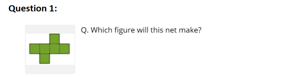 Solved Question 1: Q. Which figure will this net make? | Chegg.com