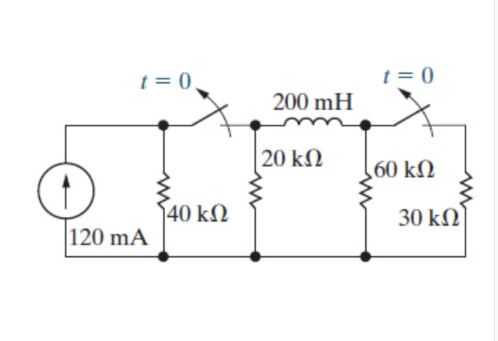 Solved The two switches in the circuit seen in (Figure 1) | Chegg.com