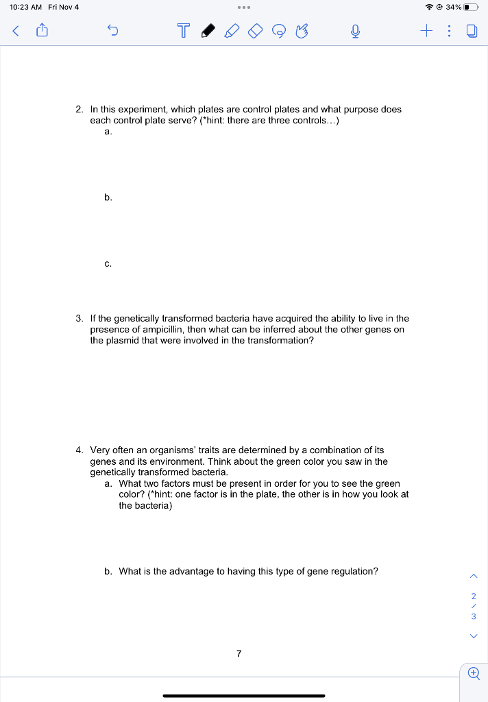 Solved Lab 12: Transformation GFP Results: Table 1. | Chegg.com