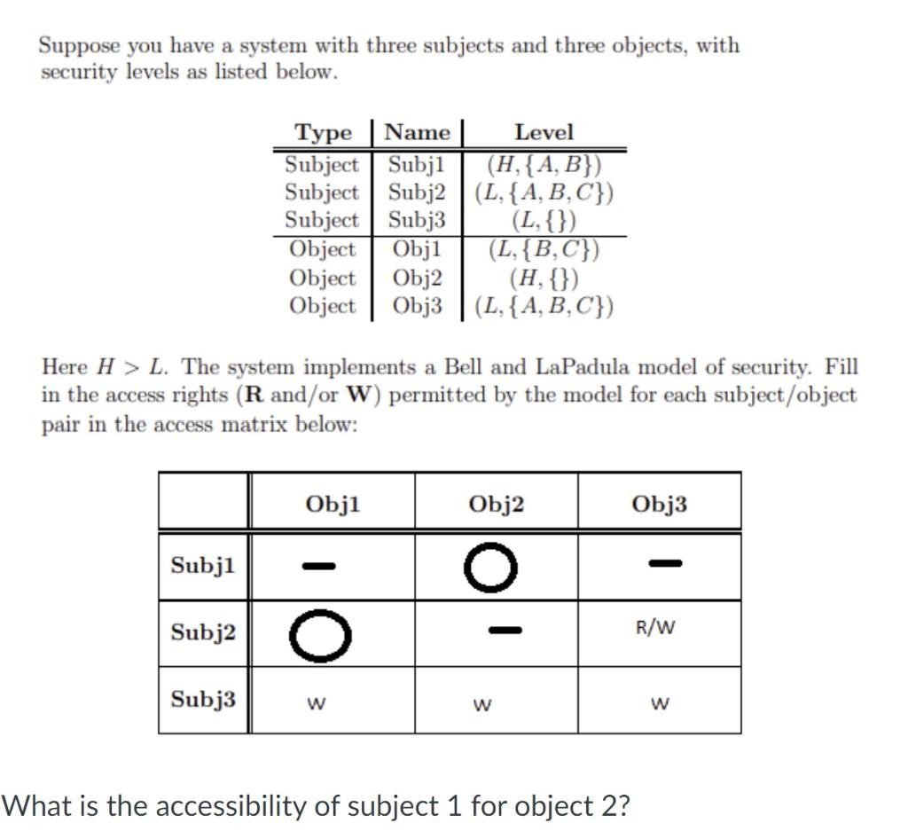 Solved Suppose you have a system with three subjects and | Chegg.com