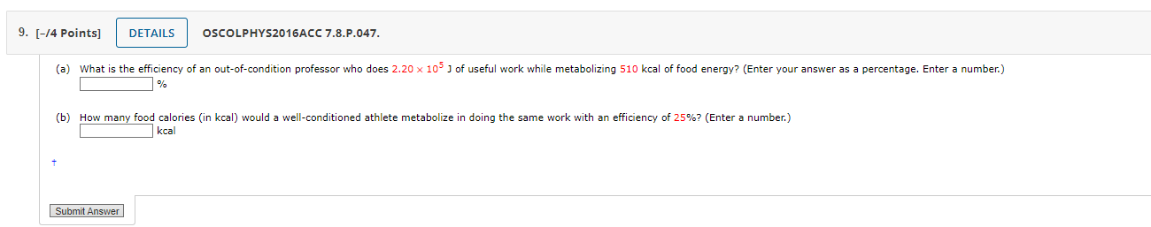Solved 9. [-/4 Points ] OSCOLPHYS2016ACC 7.8.P.047. (a) What | Chegg.com