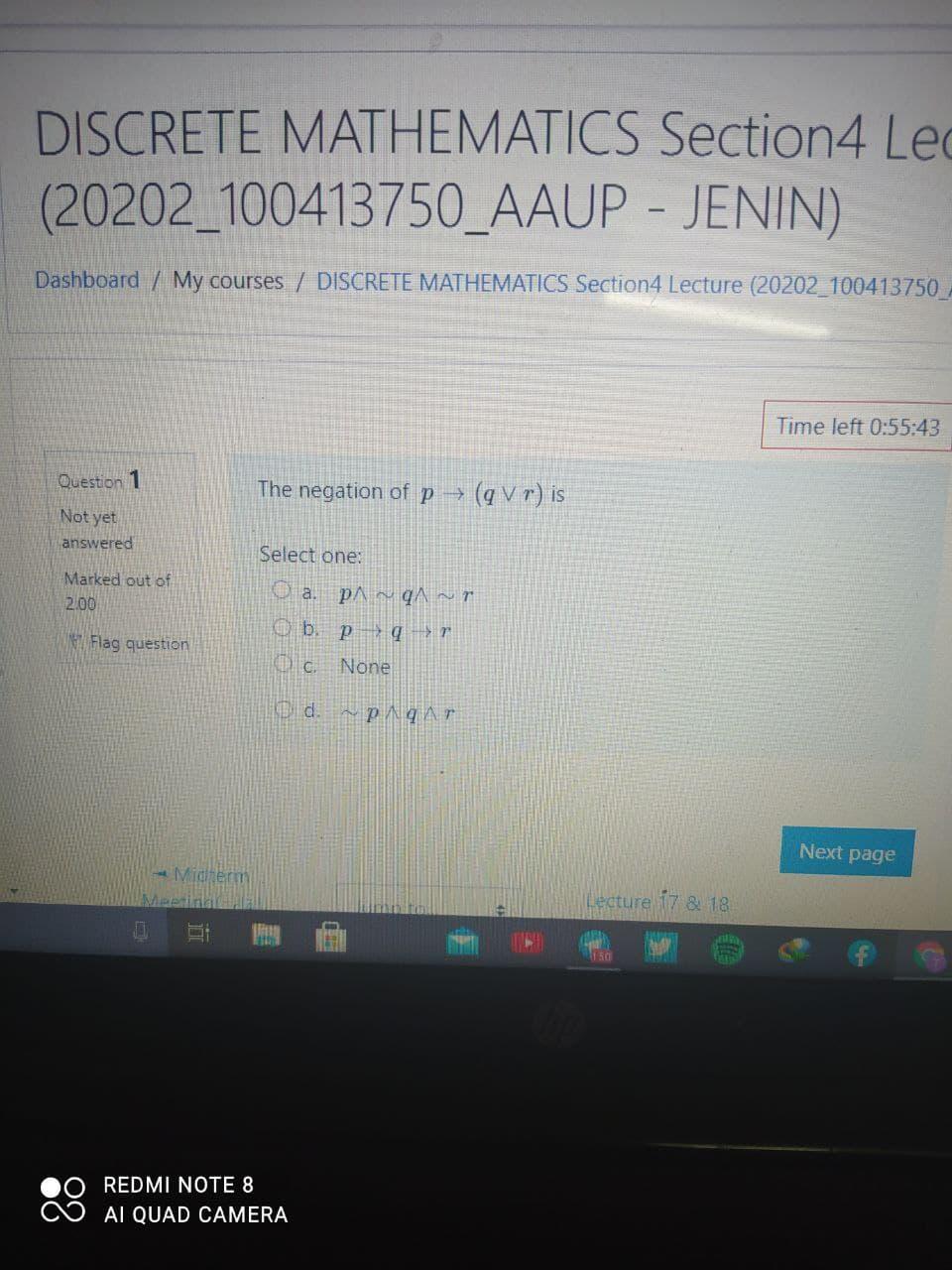 Solved DISCRETE MATHEMATICS Section4 Lec | Chegg.com