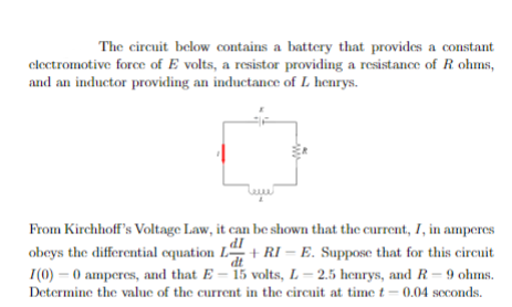 Solved The circuit below contains a battery that provides a | Chegg.com