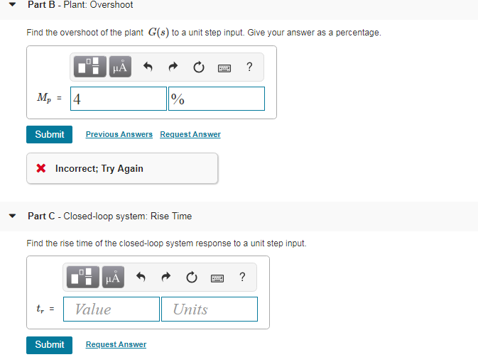 Solved 2nd Order System Response 4 of 4 For the closed-loop | Chegg.com