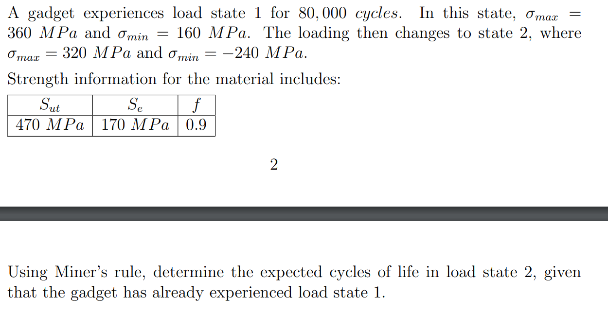Solved A gadget experiences load state 1 for 80,000 cycles. | Chegg.com