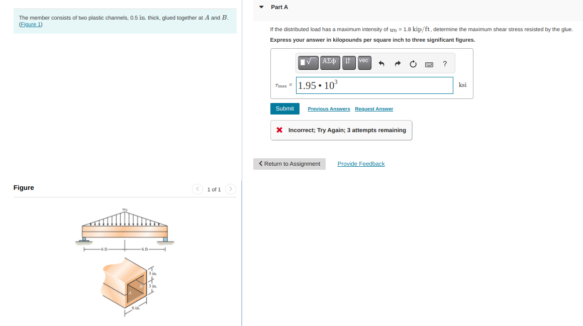 Solved The beam is constructed from two boards fastened | Chegg.com