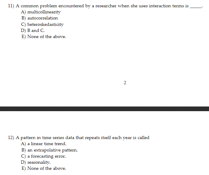 Solved A common problem encountered by a researcher when she | Chegg.com