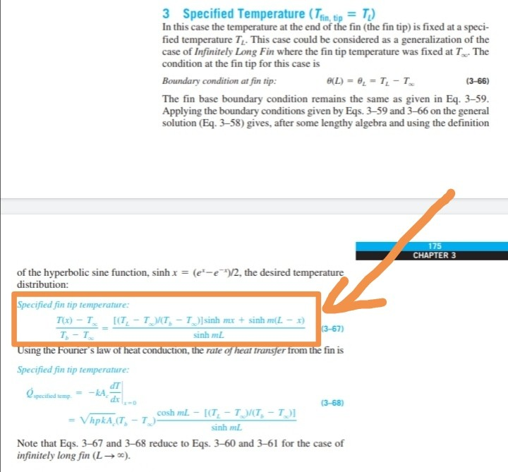 Solved 3 Specified Temperature (Tfin, tip = TL) In this case | Chegg.com