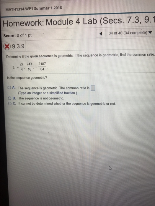 Solved Math1314 Wp1 Summer 1 2018 Homework Module 4 Lab