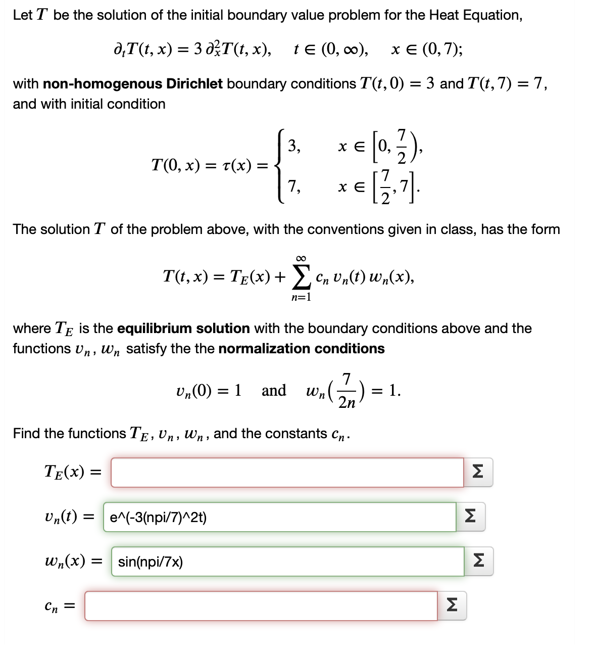 Solved Let T be the solution of the initial boundary value | Chegg.com