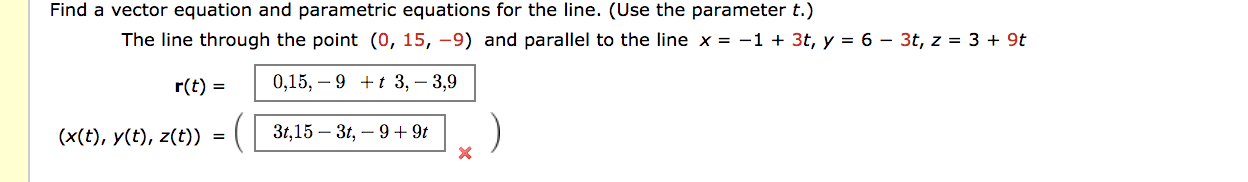 Solved Find A Vector Equation And Parametric Equations For