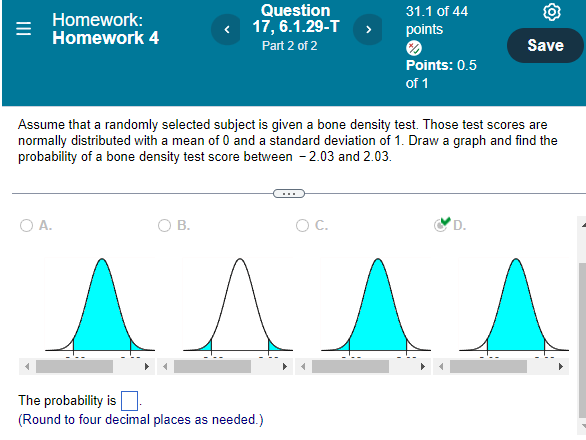 Solved Homework: Homework 4 Question 16, 6.1.27 Part 2 of 2 | Chegg.com
