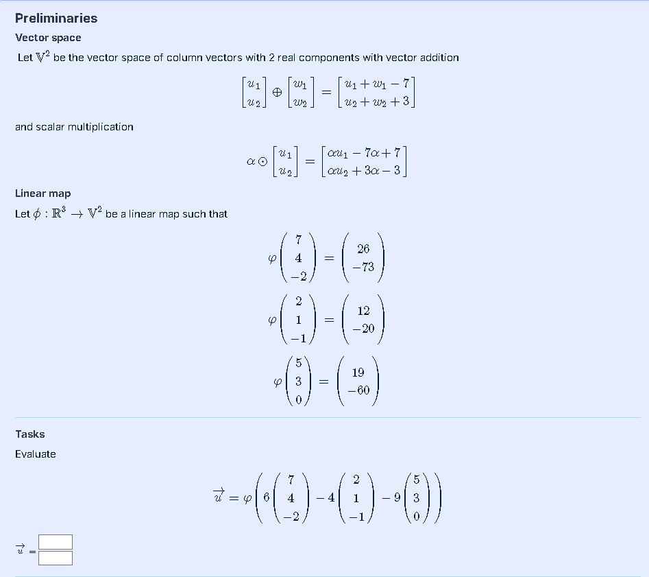 Solved PreliminariesVector spaceLet V2 be ﻿the vector space | Chegg.com