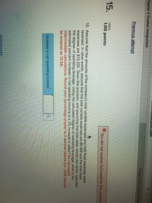Solved Accounting Chapter 5 Graded Assignment Questions 1 15