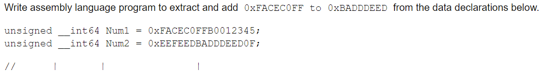 Solved Write assembly language program to extract and add | Chegg.com