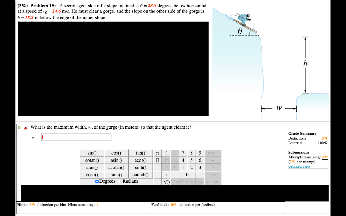 Solved (3\%) Problem 11: A farmer wants to wall off his | Chegg.com