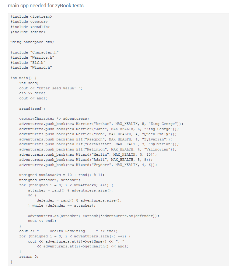 Solved 15.15 Lab: Abstract base class Base Class The base | Chegg.com