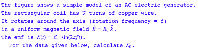 Solved The figure shows a simple model of an AC electric | Chegg.com