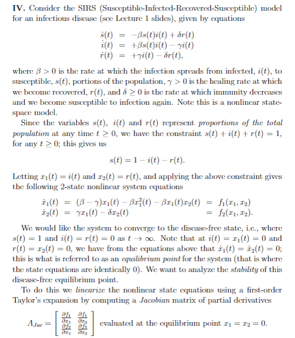 Solved IV. Consider the | Chegg.com