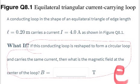 Solved 4.0 A 0.20 m Figure Q8.1 Equilateral triangular | Chegg.com