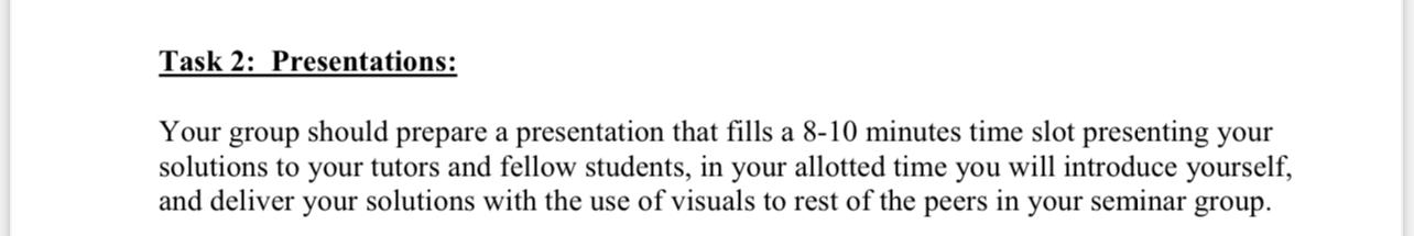 Solved Task1: Main Task - Solve below two problems: (Group | Chegg.com