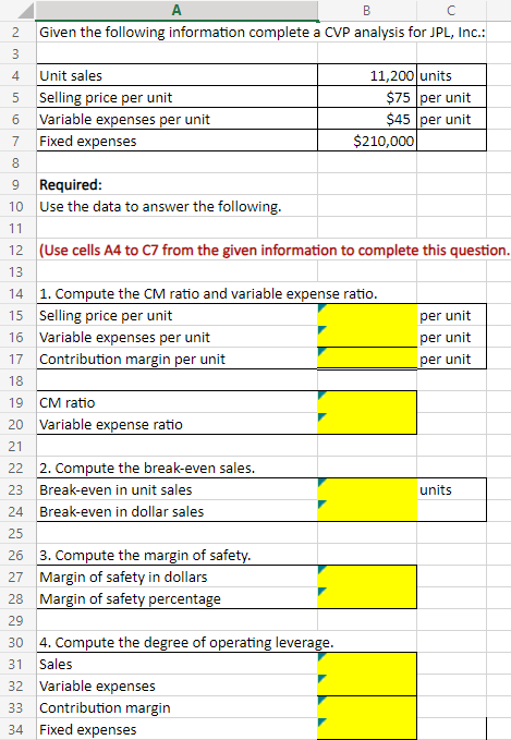 Solved JPL, Inc. has provided its sales and expense data for | Chegg.com