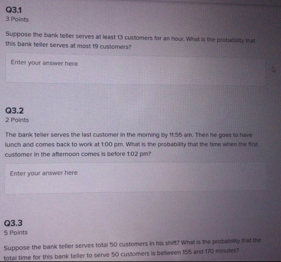 Solved A bank teller serves customers standing in the queue | Chegg.com