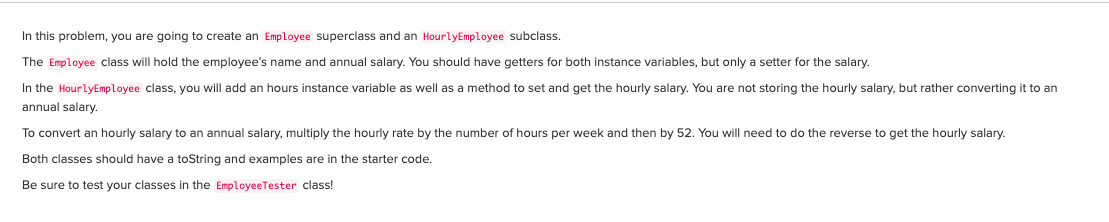 Solved In this problem, you are going to create an Employee | Chegg.com
