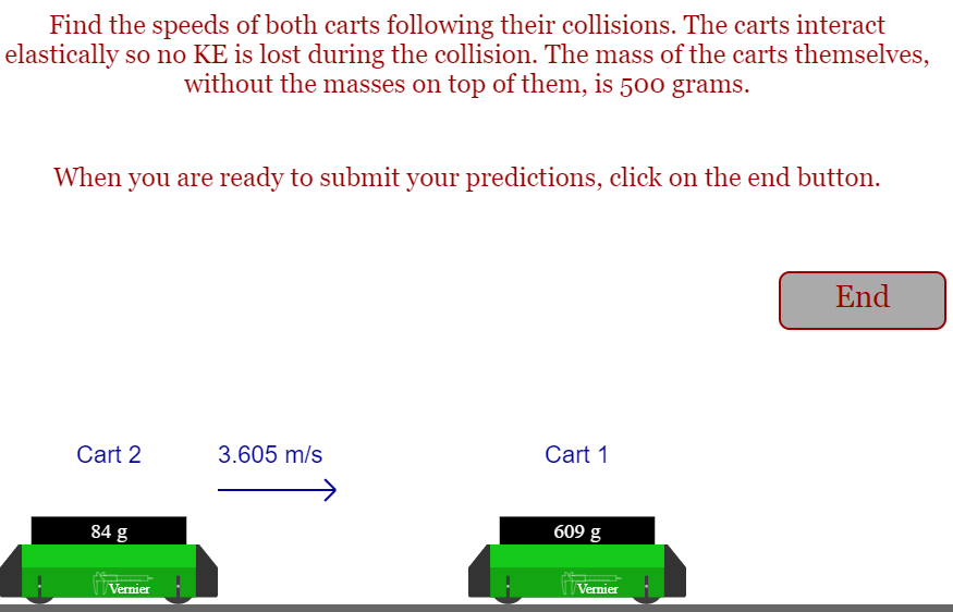 Solved Find the speeds of both carts following their | Chegg.com