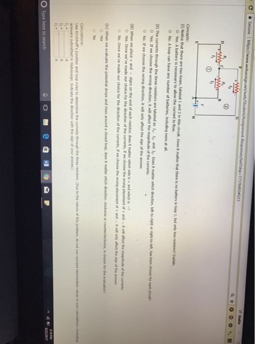 Solved 1) Notice that there are two loops, labeled 1 and 2 | Chegg.com