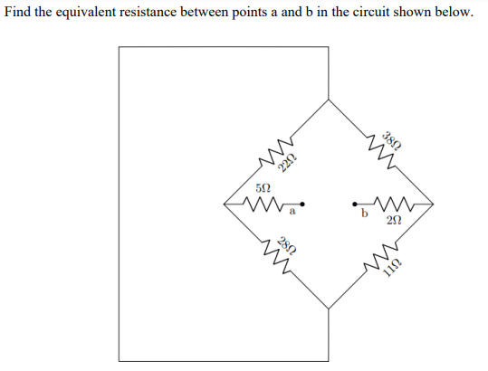 Solved Find the equivalent resistance between points a and b | Chegg.com