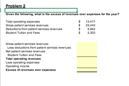 Solved Problem 2 Given the following, what is the excess of | Chegg.com