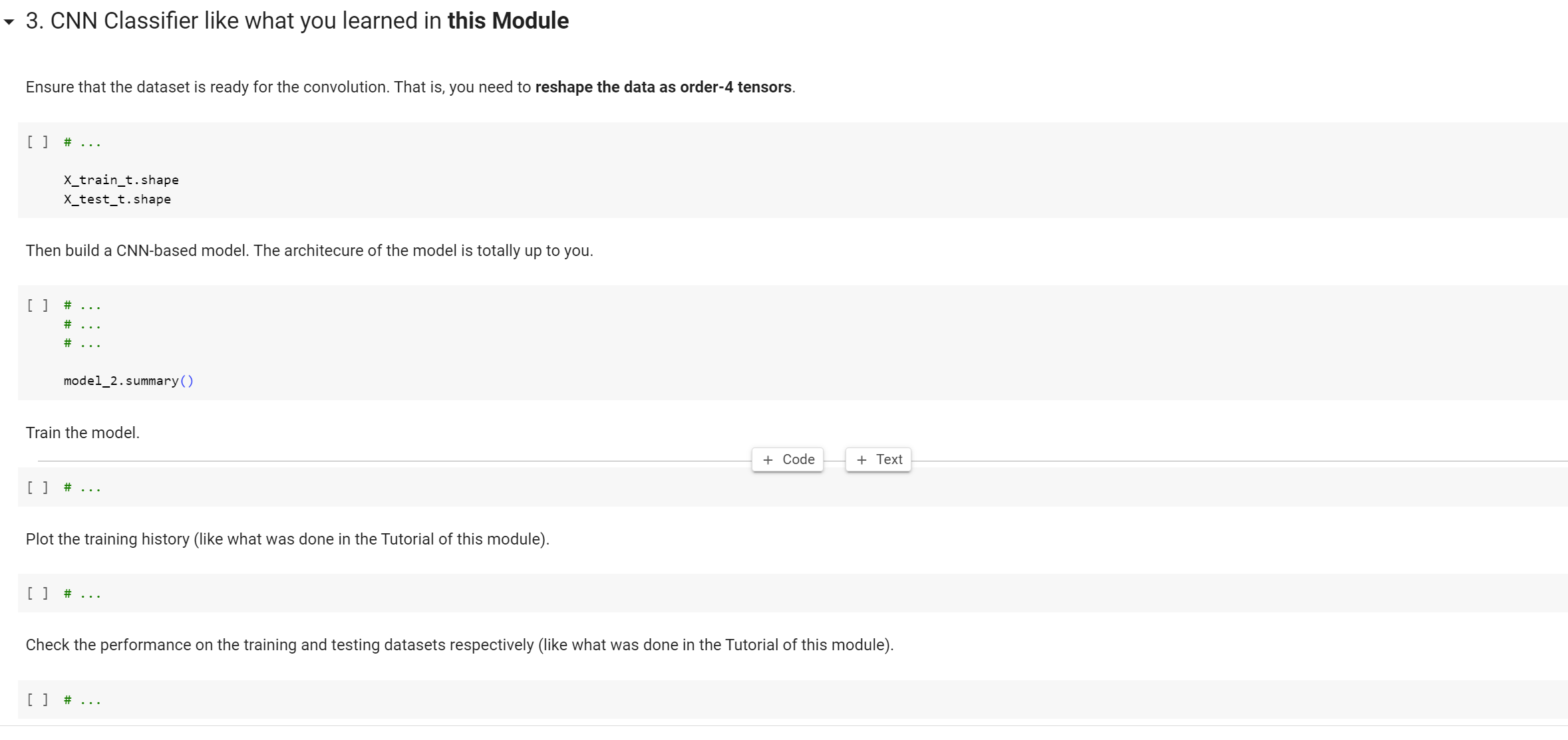 Solved Plot the training history (like what was done in the | Chegg.com
