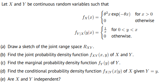 Let X and Y be continuous random variables such | Chegg.com
