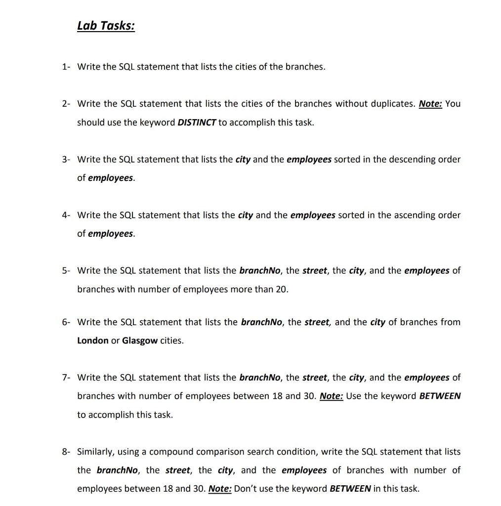 Solved Lab 01: SQL Data Manipulation Lab submission details | Chegg.com