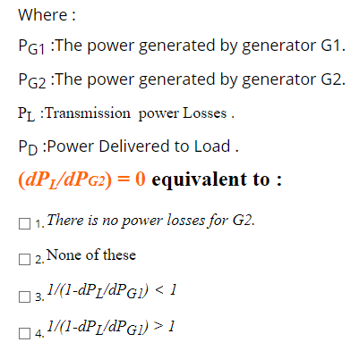 Solved Where: PG1 :The power generated by generator G1. PG2 | Chegg.com
