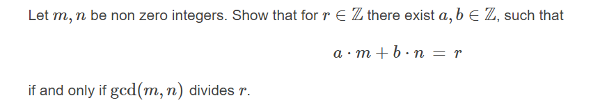 Solved Let m, n be non zero integers. Show that for r E Z | Chegg.com