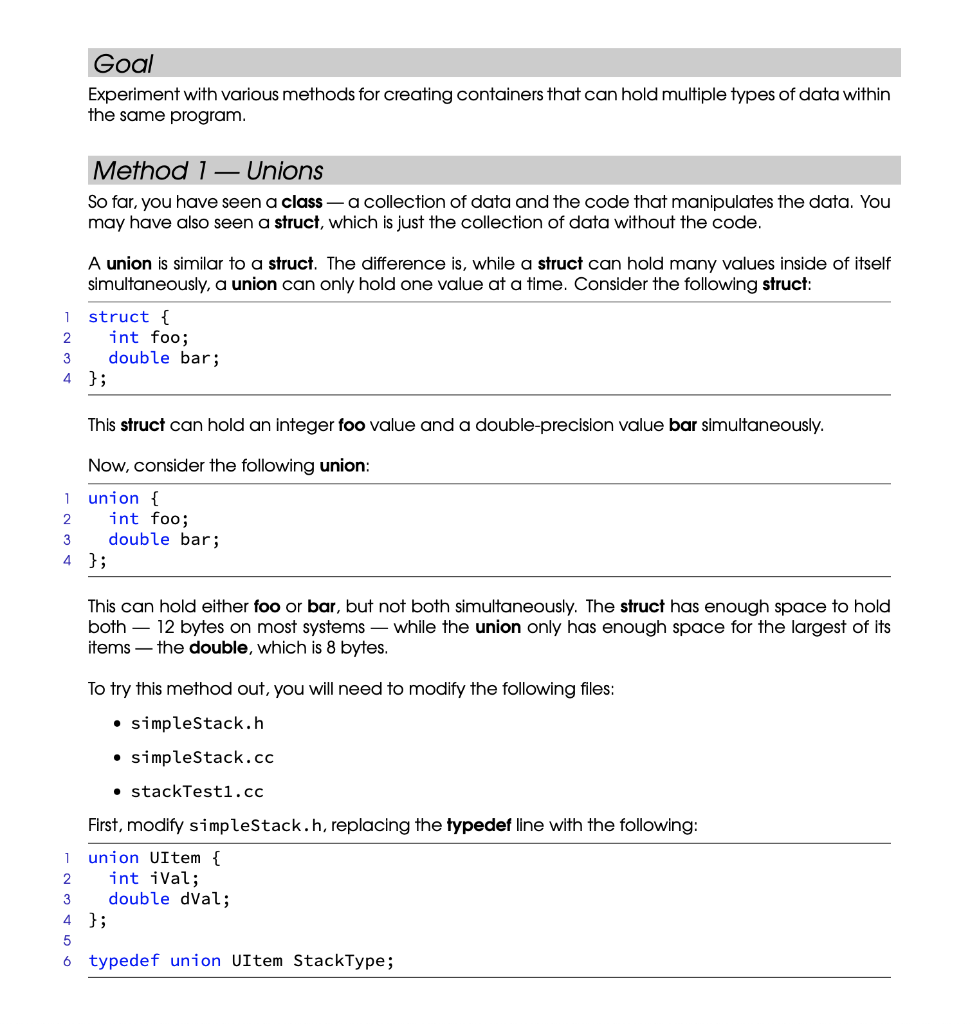 Solved Experiment with various methods for creating | Chegg.com